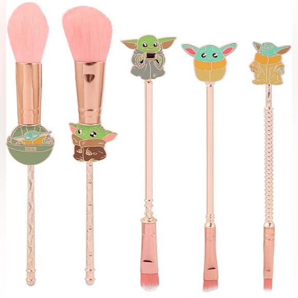Makeup | Disney Star Wars Baby Yoda 5 Piece Makeup Brush Set | Poshmark